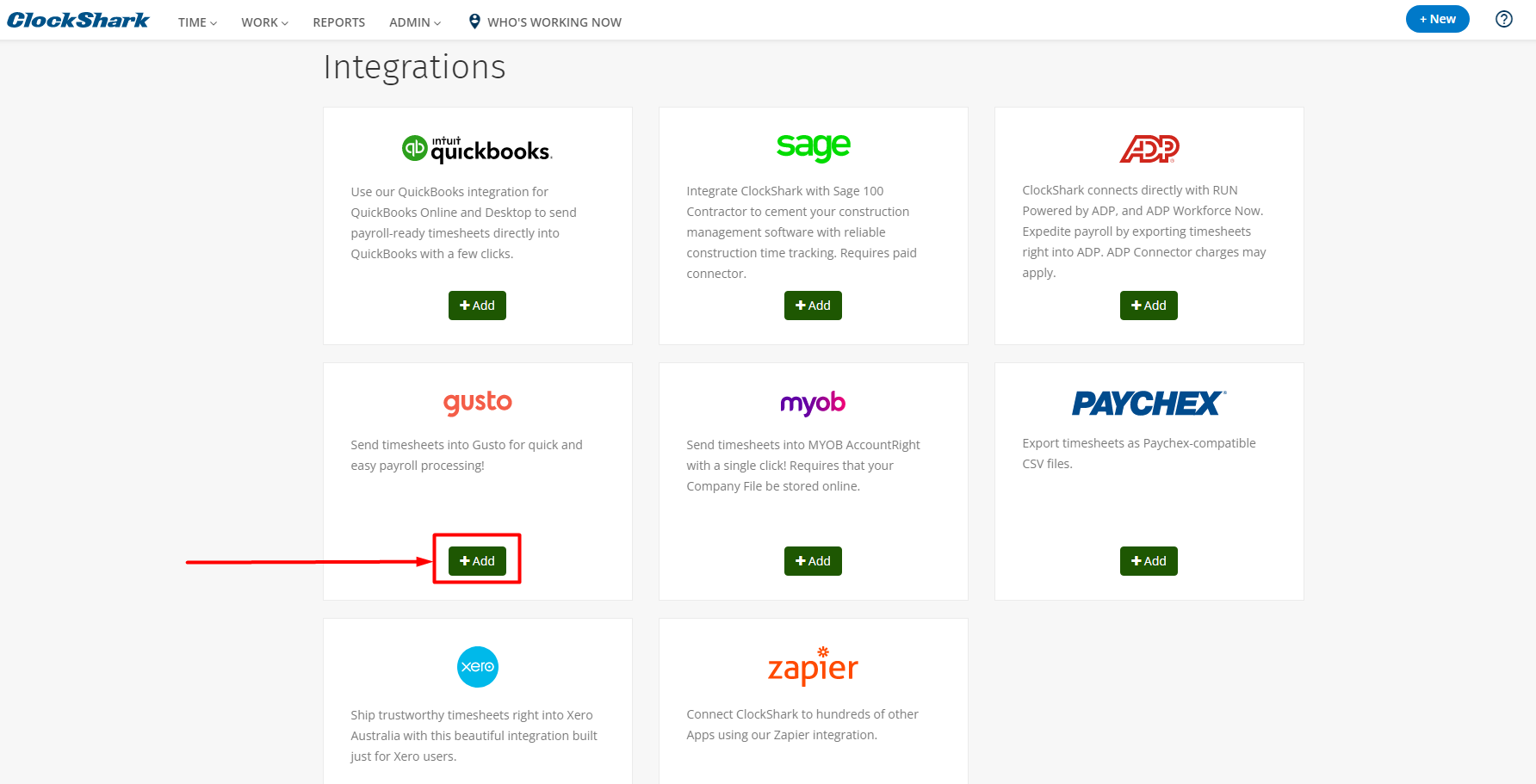 Using the Gusto Integration